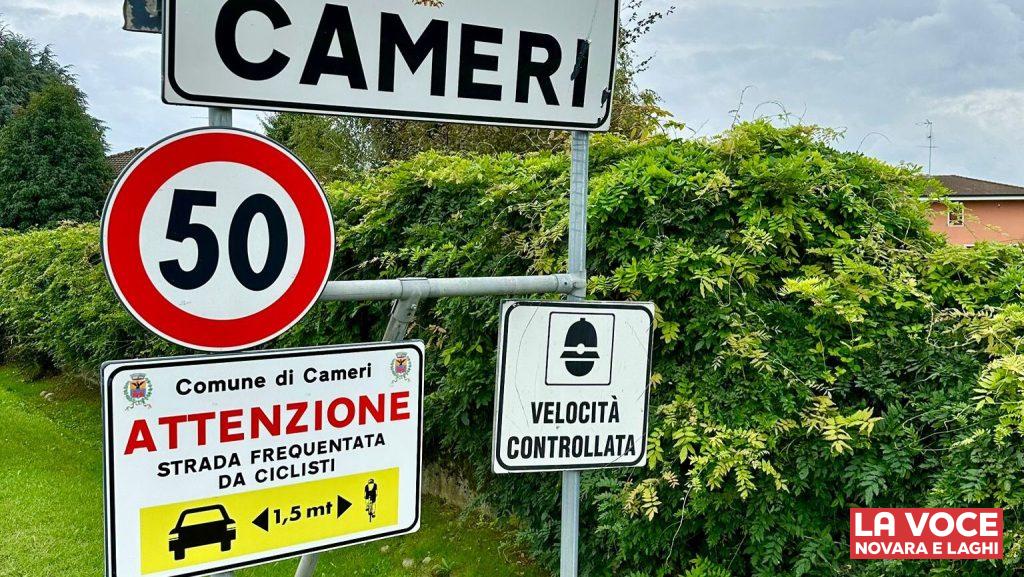 Cameri, installati quattro cartelli salva ciclisti